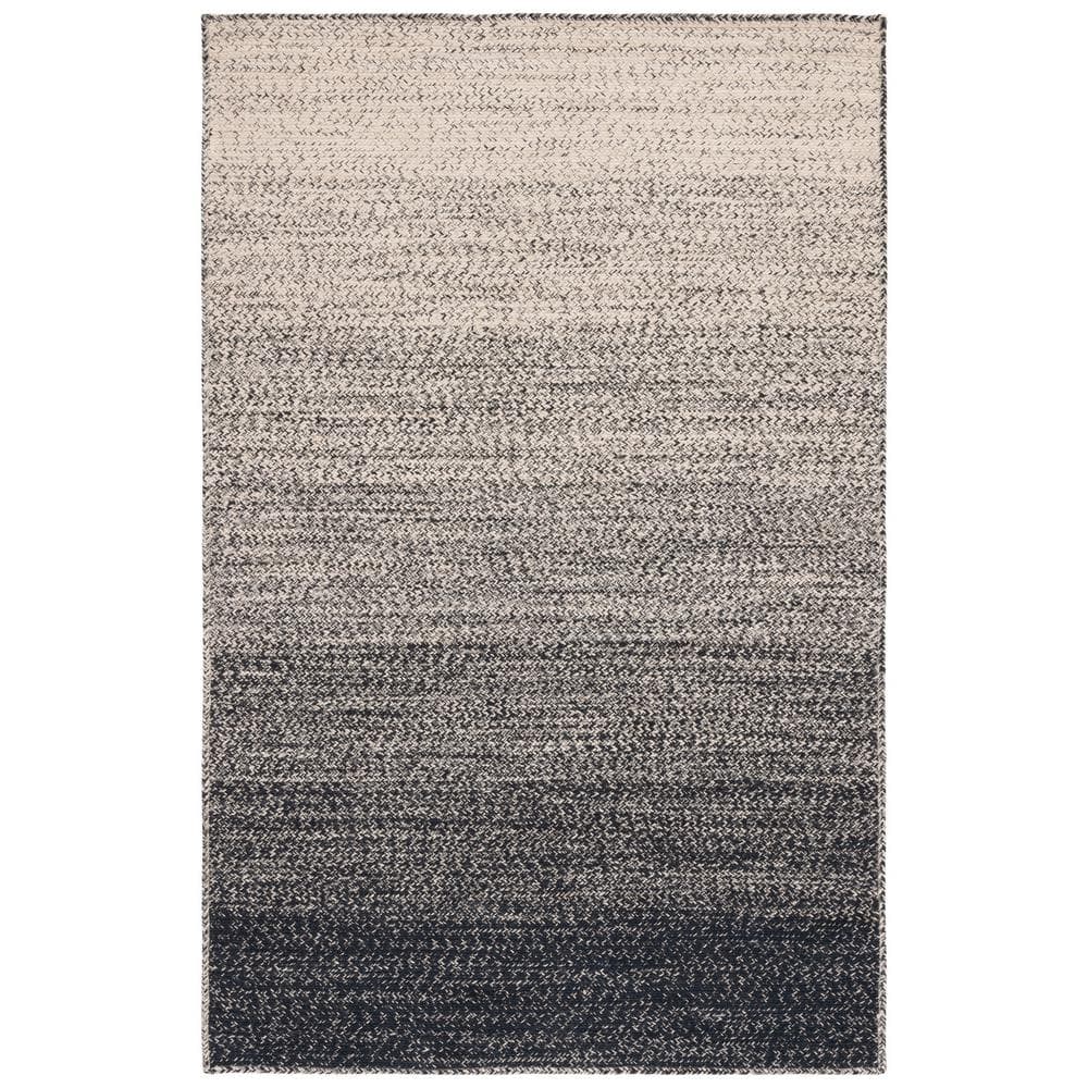 SAFAVIEH Natural Fiber Beige/Black 5 ft. x 8 ft. Gradient Woven Area ...