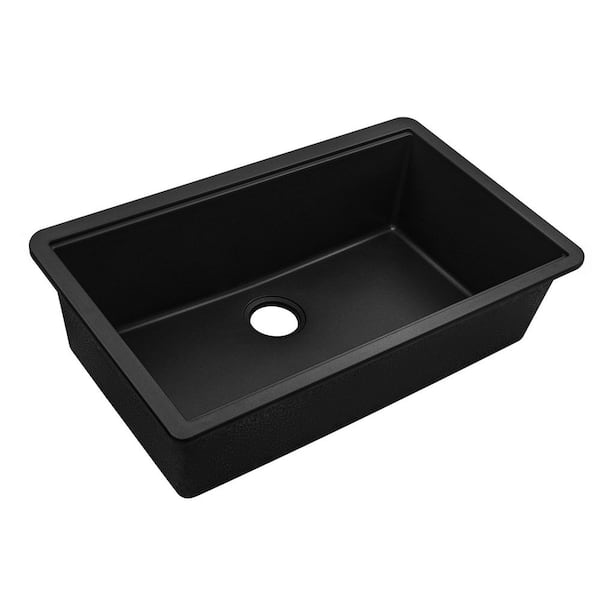 Reviews for Ruvati EpiGranite 33 in. Undermount Single Bowl Midnight ...