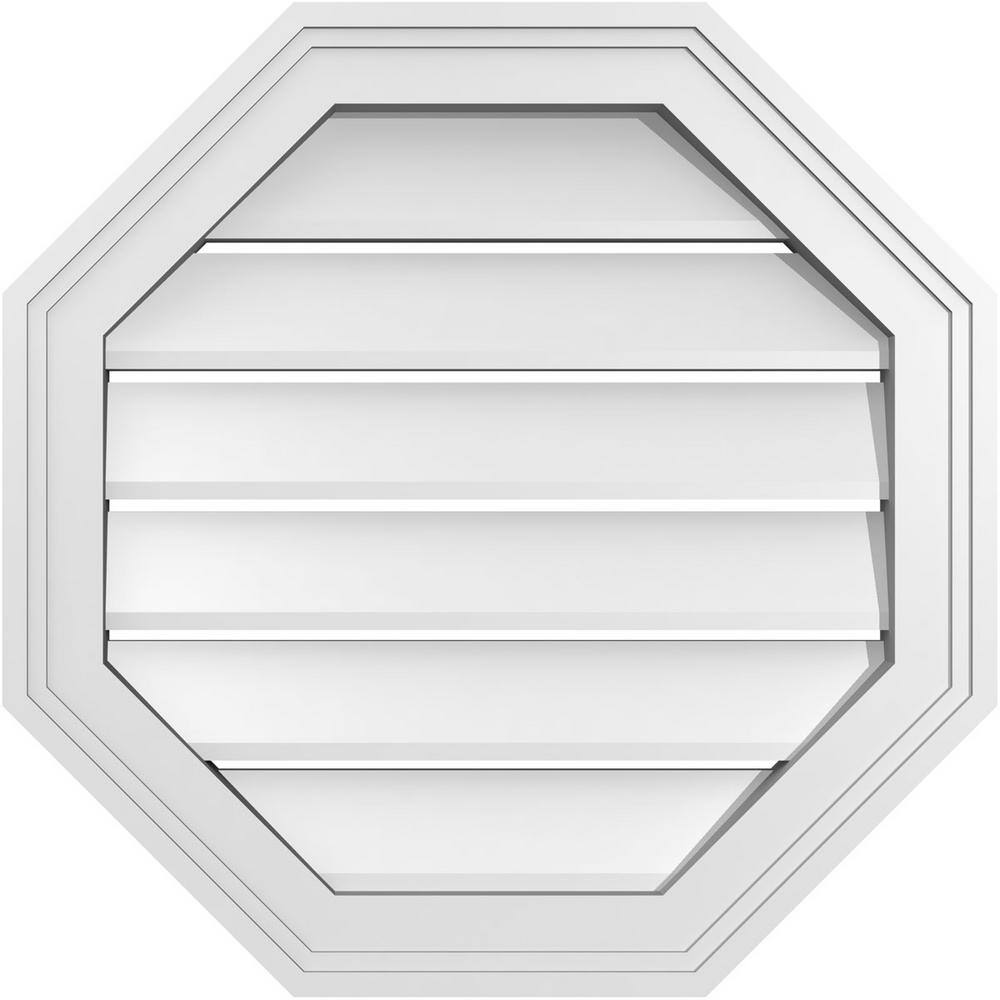 Ekena Millwork 20" x 20" Octagonal Surface Mount PVC Gable Vent ...