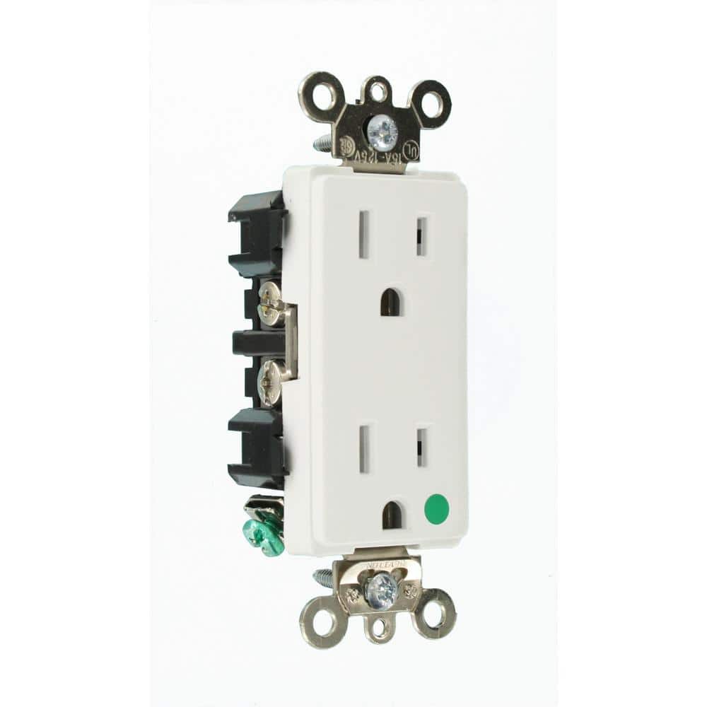 Leviton Decora Plus 15 Amp 125 V Hospital Grade Duplex Outlet ...