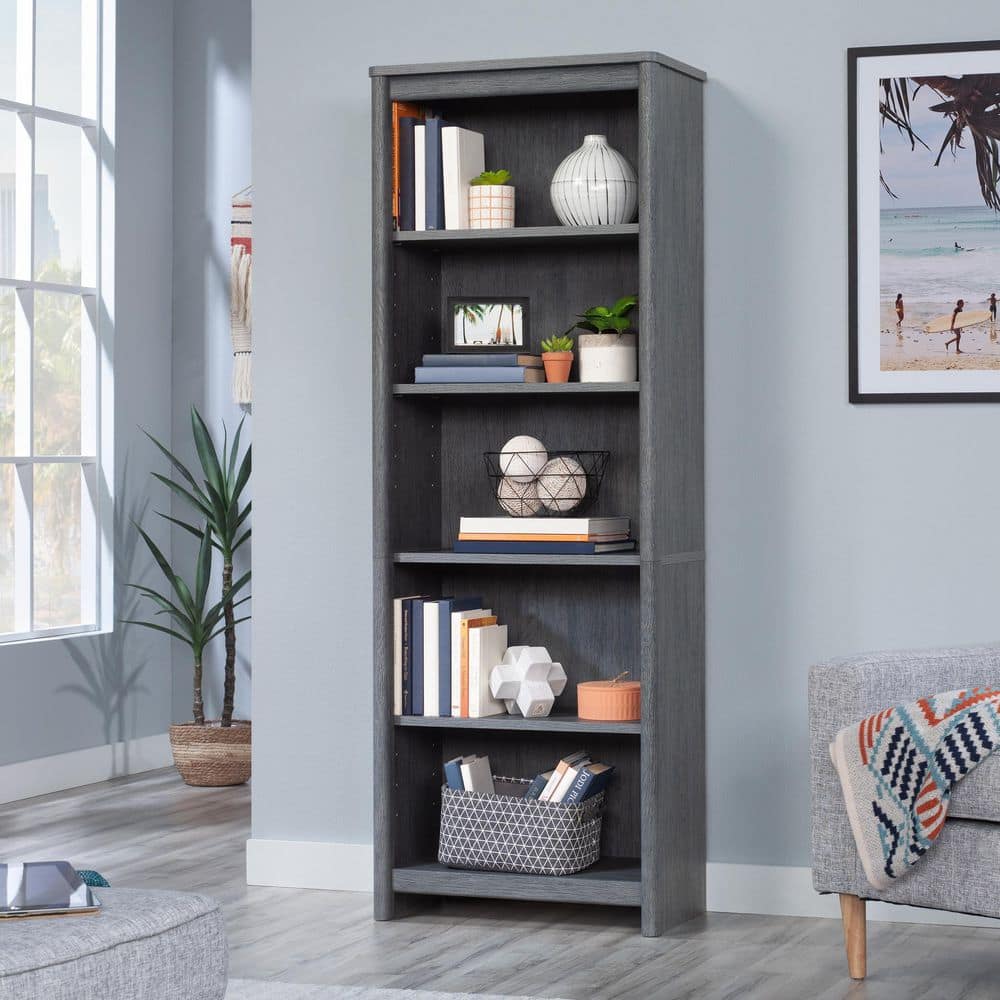 SAUDER Dover Edge 69.92 in. Tall Denim Oak Finish Eningeered Wood 4 ...