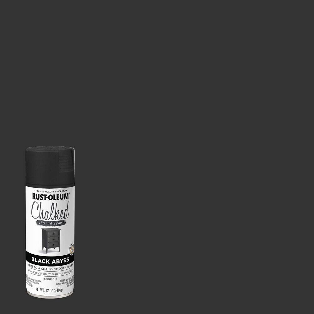 Rust-Oleum 12 oz. Chalked Black Abyss Ultra Matte Spray Paint (Case of ...