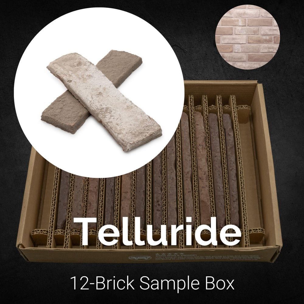 Old Mill Brick Sample Box Telluride Thin Brick 7.625 in. x 2.25 in. x 0 ...