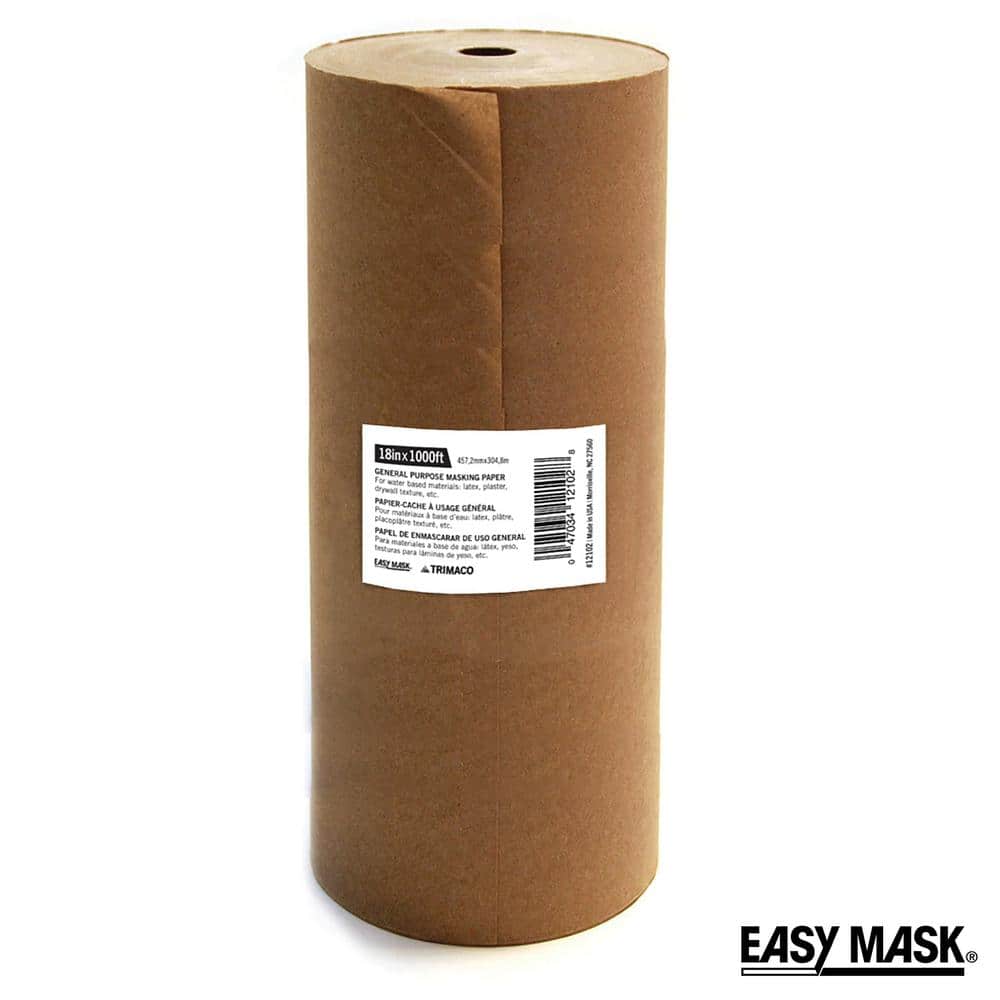 TRIMACO Easy Mask 18 IN. X 1000 FT. Brown General Purpose Masking Paper ...