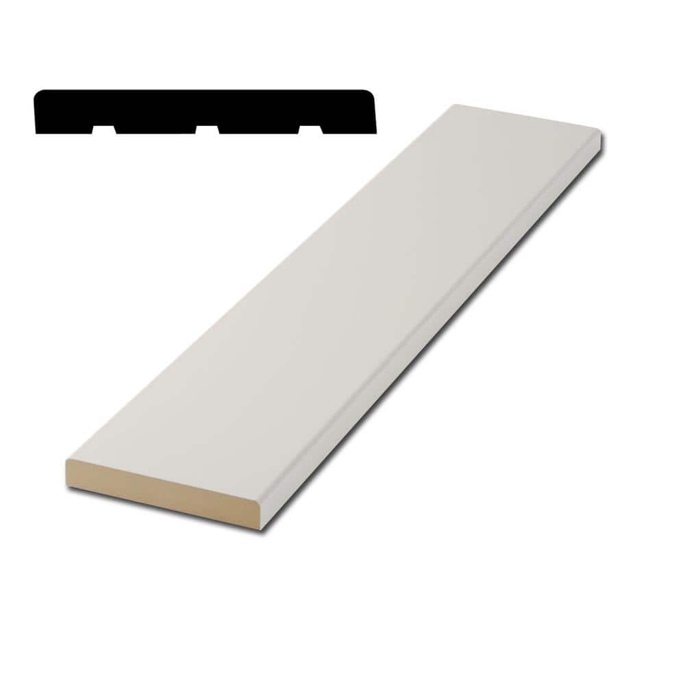 Kelleher 11/16 in. x 4-5/8 in. MDF Pre-Finished White Interior Jamb Leg ...