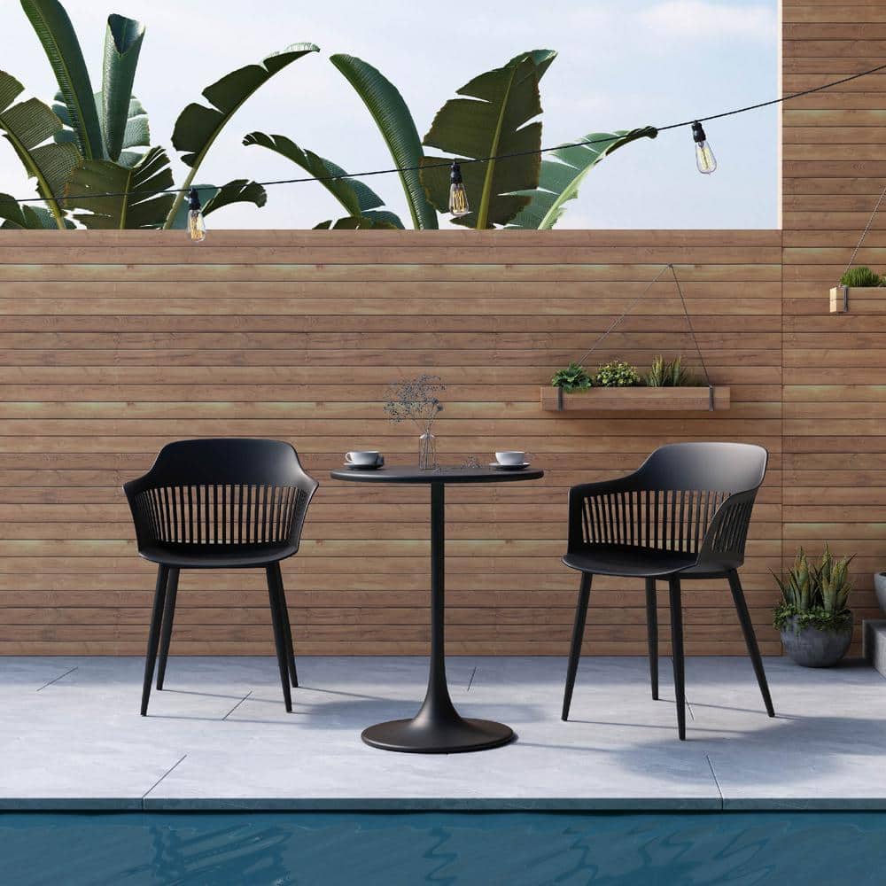 Jamesdar Blake Chair, Set of 2, Black JCHA564-2BKBK - The Home Depot