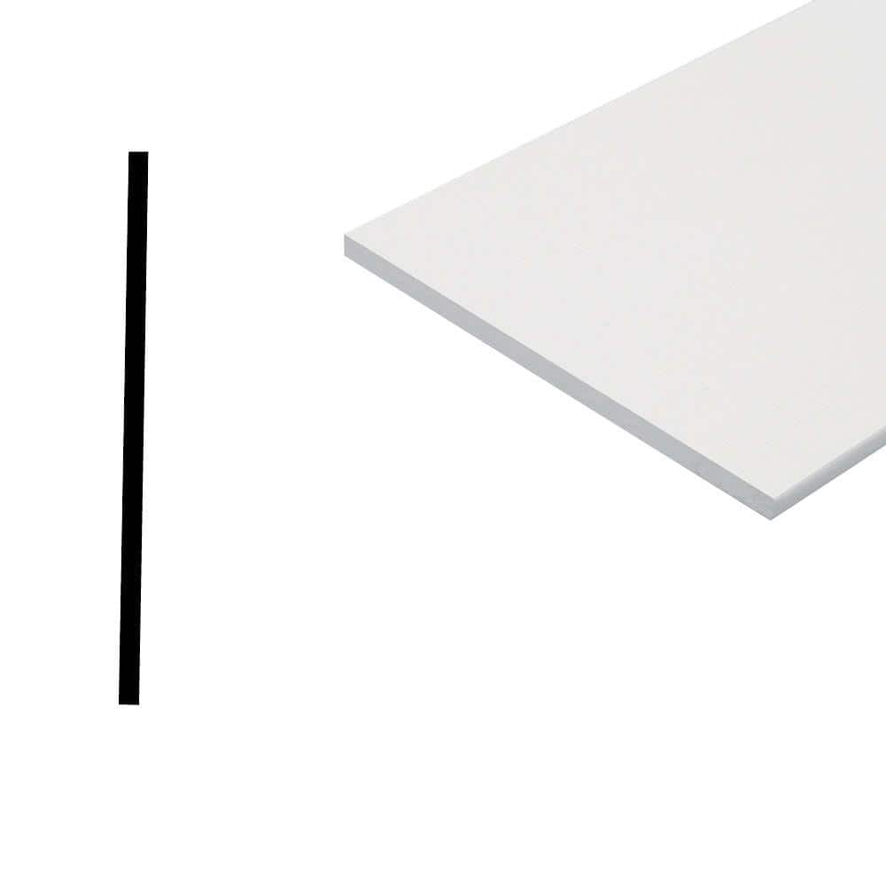 Veranda 5/16 in. x 5-13/16 in. x 8 ft. White Vinyl S4S Flat Utility ...