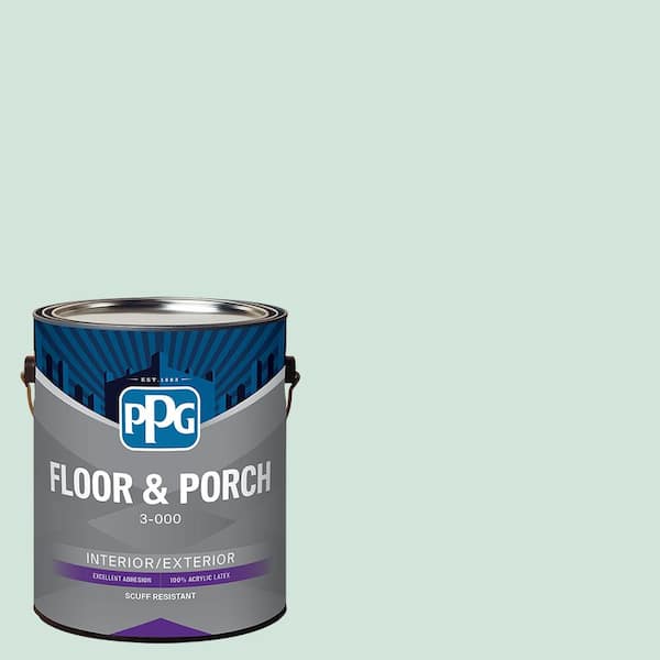 PPG 1 gal. PPG1139-1 Summer Breeze Satin Interior/Exterior Floor and ...