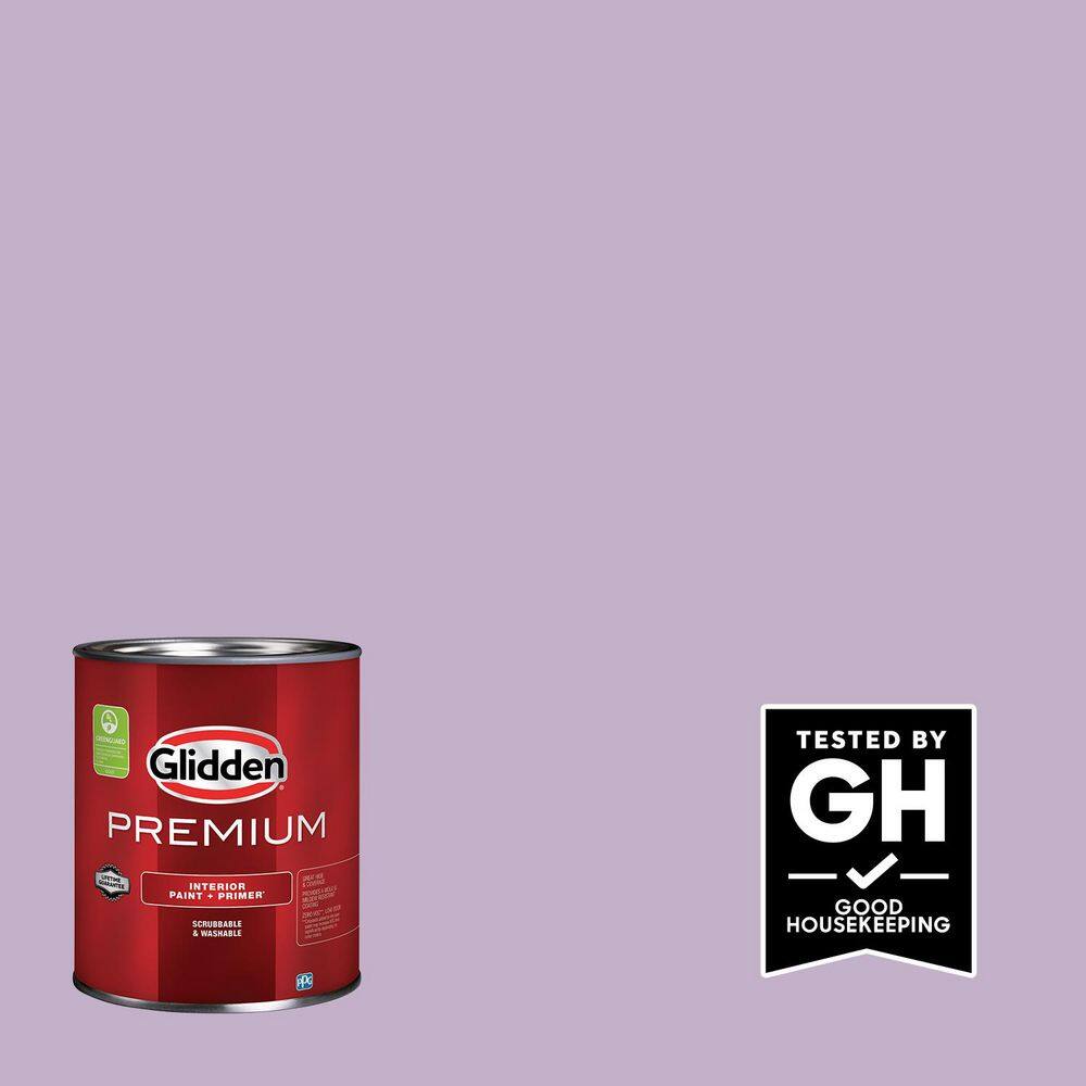 Glidden Premium 1 qt. PPG1176-4 Purple Essence Flat Interior Paint ...
