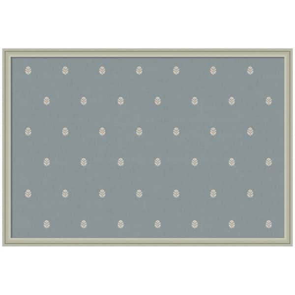 Kate and Laurel Florence 26 in. x 38 in. Silver PlasticFramed Blue ...
