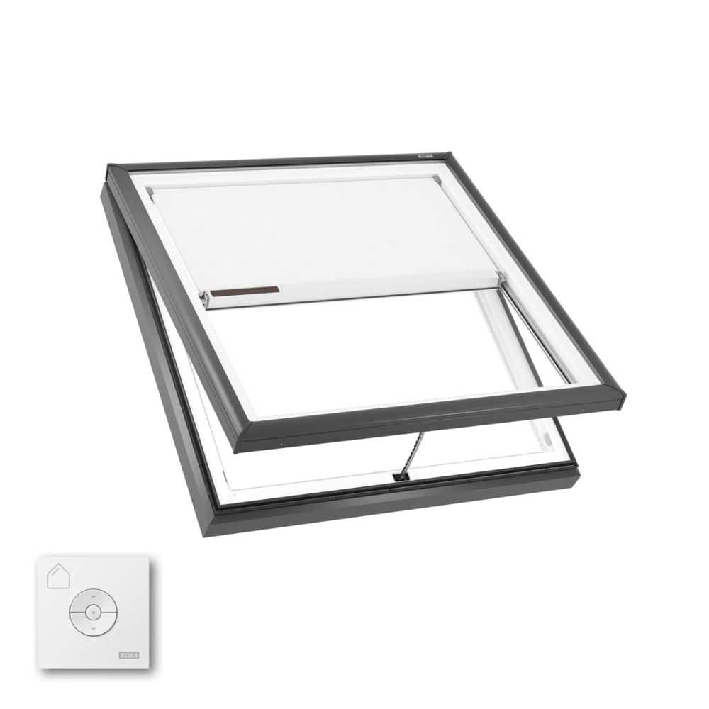 VELUX 46-1/2 x 46-1/2 in. Manual Venting Curb Mount Skylight with Laminated Low-E3 Glass, Solar ...
