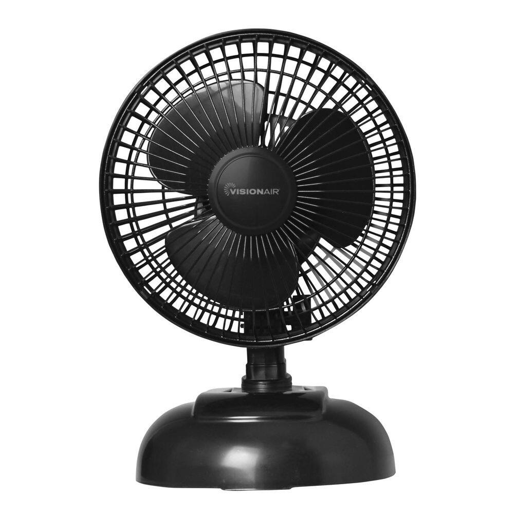 VISIONAIR 6 in. Convertible Desk/Clip-On Fan, Black 1VAFD6 - The Home Depot