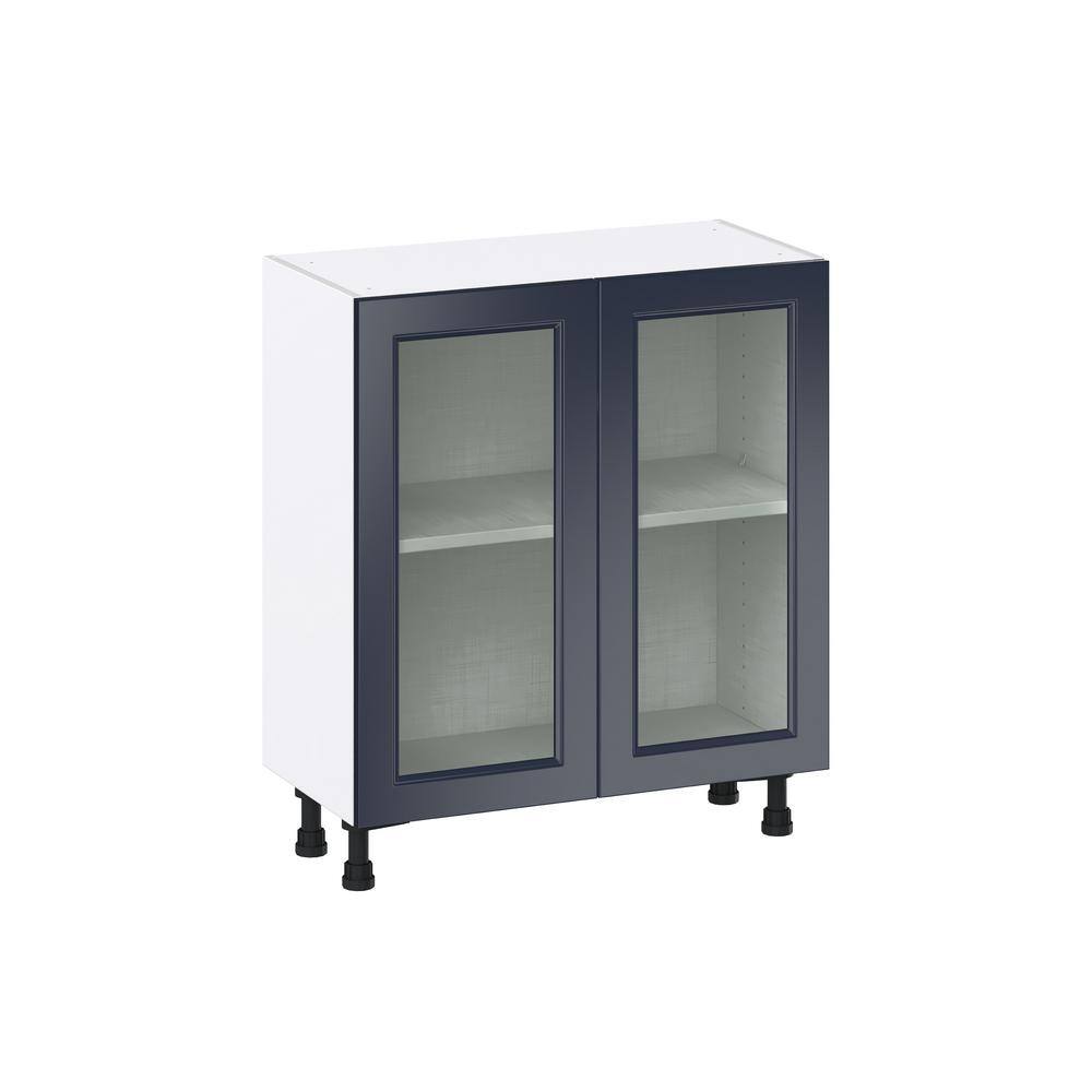J COLLECTION 30 in. W x 14 in. D x 34.5 in. H Devon Painted Blue Shaker ...