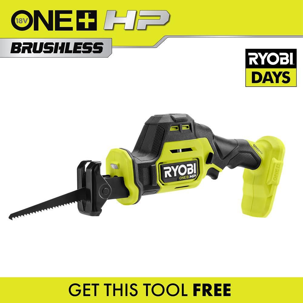 RYOBI ONE+ HP 18V Brushless Cordless Compact One-Handed Reciprocating ...