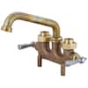 Central Brass 2-Handle Laundry Utility Faucet in Rough Brass 80465 ...