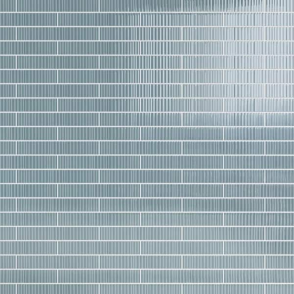 MOLOVO Nova Ocean Decor 1.97 in. x 11.81 in. Polished Ceramic Subway ...