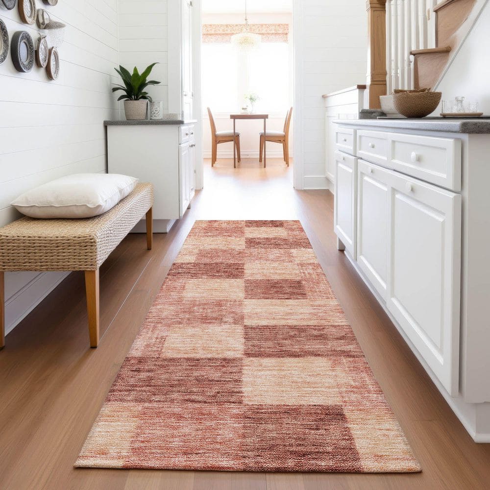 Addison Rugs Mayfield Premium Machine Washable Abstract AMF1139 Paprika ...