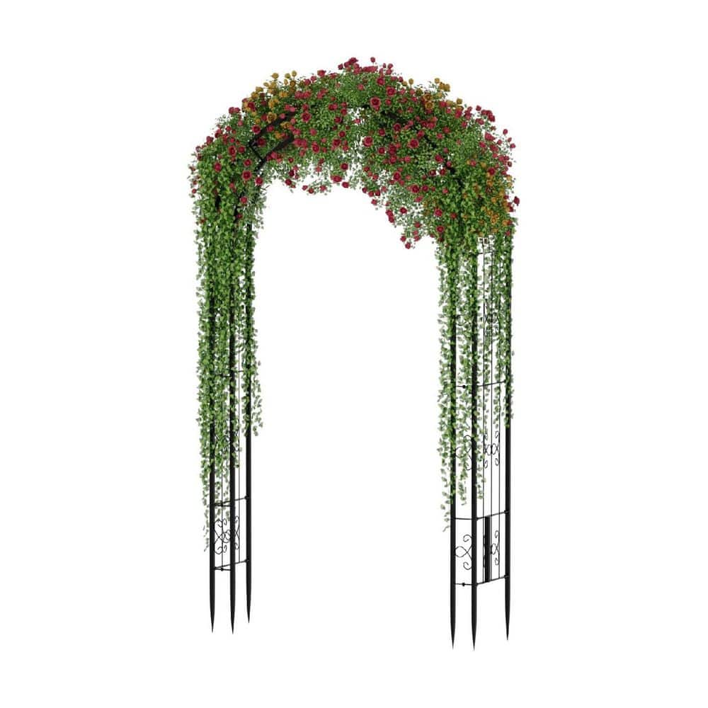102 in. x 57 in. Steel Garden Arch Arbor HPBRB41B2H - The Home Depot