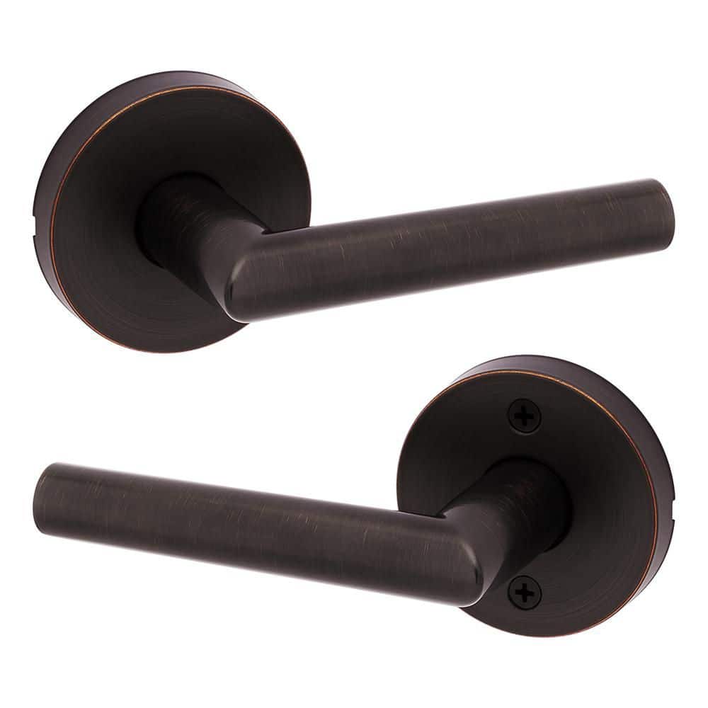 Kwikset Milan Venetian Bronze Round Hall/Closet Reversible Door Handle ...