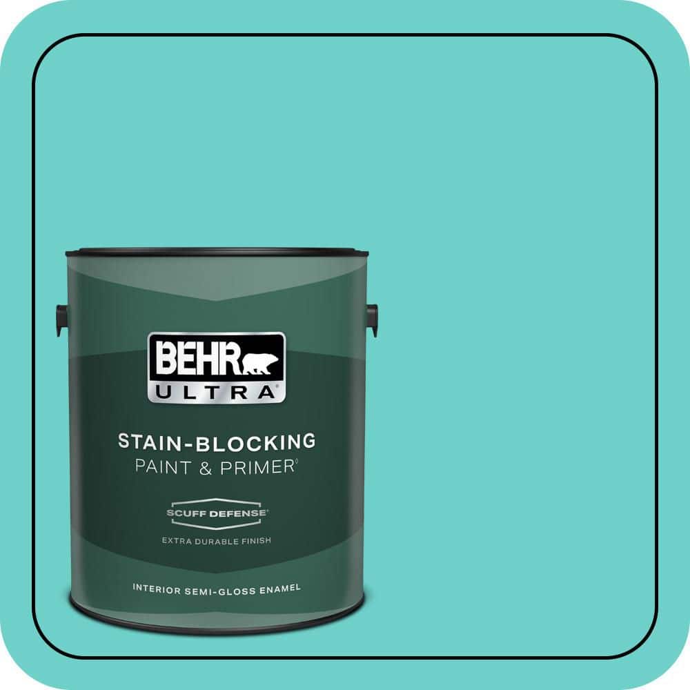 BEHR ULTRA 1 gal. #P450-4 Hidden Sea Glass Extra Durable Semi-Gloss ...