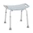 Drive Medical Grey Bathroom Safety Shower Tub Bench Chair with Back RTL12202KDR