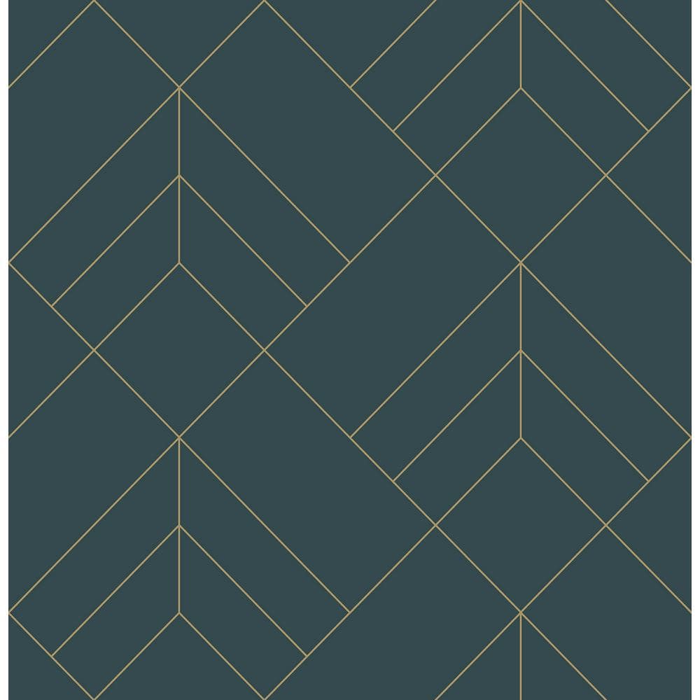 A-Street Prints Sander Slate Geometric Paper Glossy Non-Pasted ...
