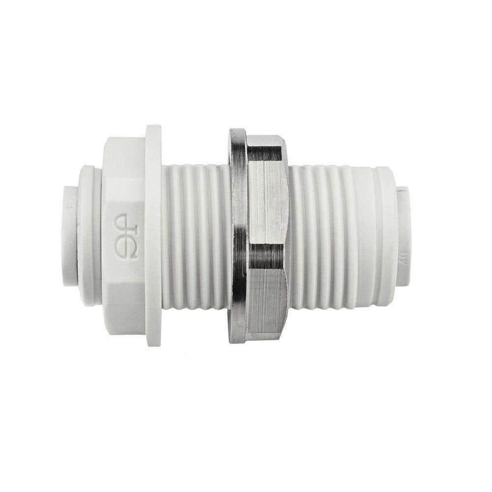 John Guest 1/4 in. Push-to-Connect Bulkhead Fitting (10-Pack) PP1208W-US - The Home Depot