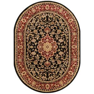 Well Woven Barclay Medallion Kashan Black 5 ft. x 7 ft. Oval ...