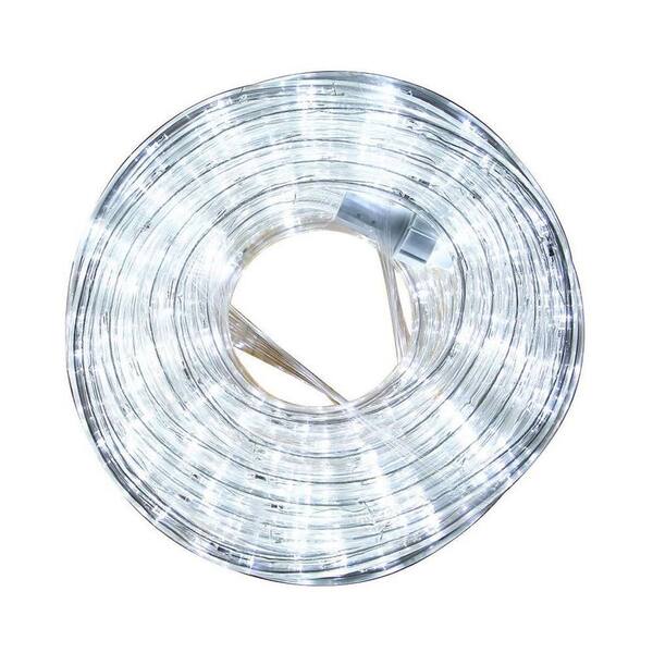 OBJLGEV 33ft. Indoor/Outdoor Daylight White Plug-In Integrated LED Rope ...