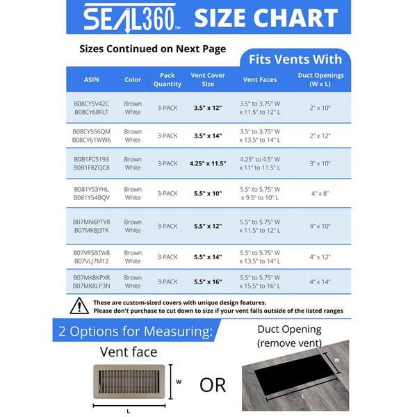 Ceiling Vent Register Sizes Chart - Infoupdate.org
