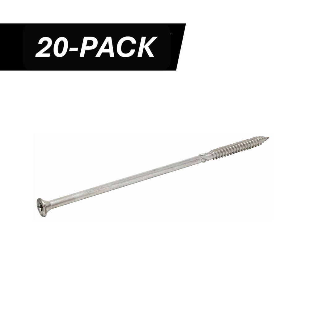 DECKMATE 3/8 in. x 10 in. Star Drive Wafer Head Structural 316 ...