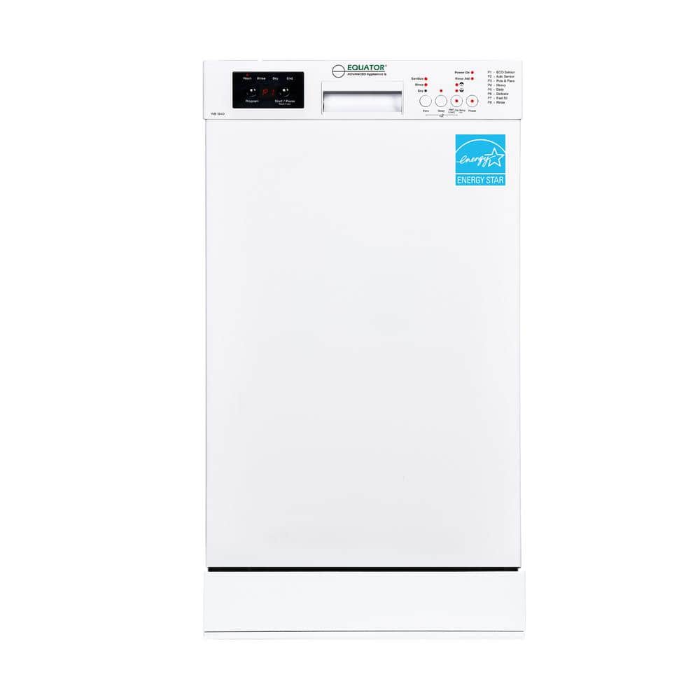 Equator 18 in. Dishwasher Europe ADABuiltin 10 Place Sanitize Delay 1/2 ...