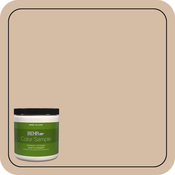 BEHR PREMIUM PLUS 8 oz. #PWL-86 Nutty Beige Semi-Gloss Interior ...