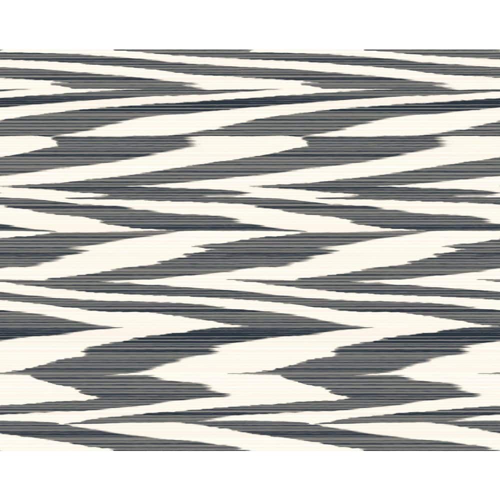 York Wallcoverings Flamed Zig Zag Black Peel and Stick Wallpaper ...