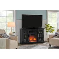 StyleWell Ryden 60 in Freestanding Media Mantel Infrared Fireplace