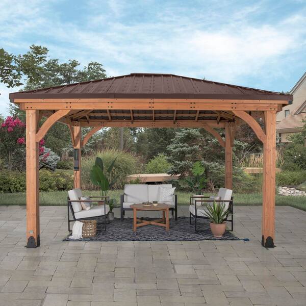 Backyard Discovery Barrington 14 ft. x 10 ft. All Cedar Wood Outdoor ...