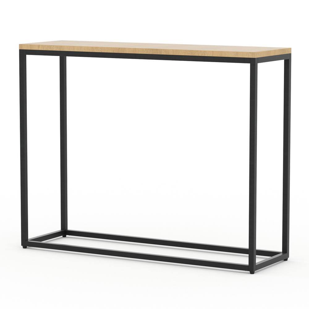 RST BRANDS Emery 39 in. Oak/Black Rectangle Composite Console Table SL ...