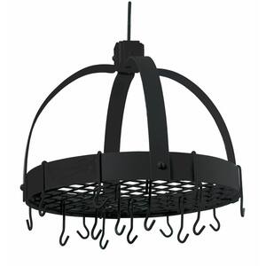 Old Dutch International 20 in. x 15¼ in. x 21 in. Dome Matte Black Pot ...