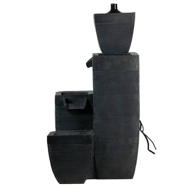 Seasonal Abode Inc Coltin Gray Tiered Polyresin Fountain 77150-DS - The ...
