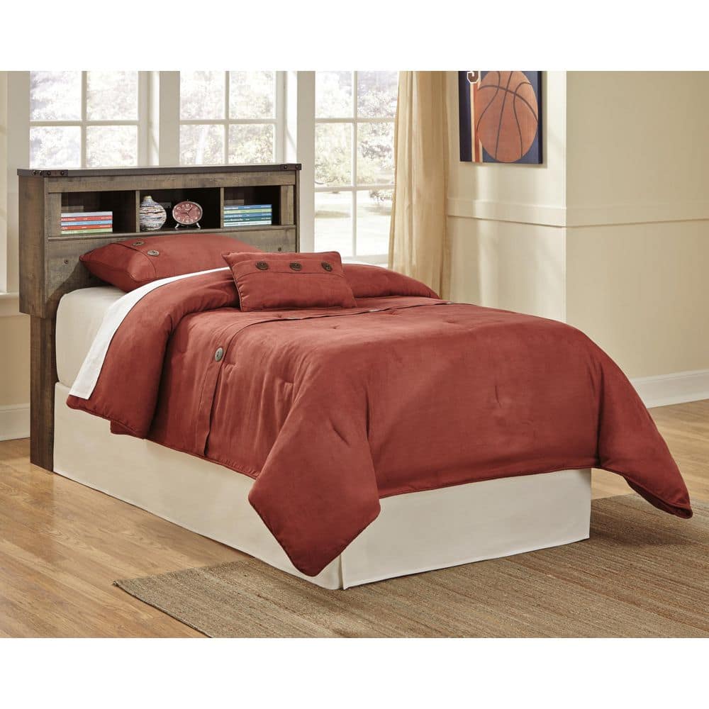 Signature DESIGN BY ASHLEY Trinell Brown Twin Storage Headboard B446-63 ...