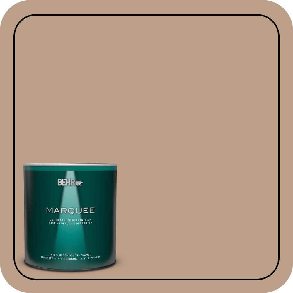 BEHR MARQUEE 1 qt. #N240-4 Sierra One-Coat Hide Semi-Gloss Enamel ...