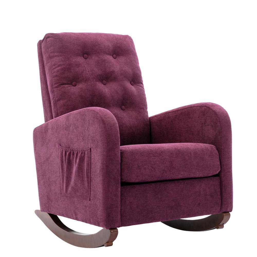 Purple Polyester Fabric Rockers Chair with 1-Side Pocket SXB538769 ...