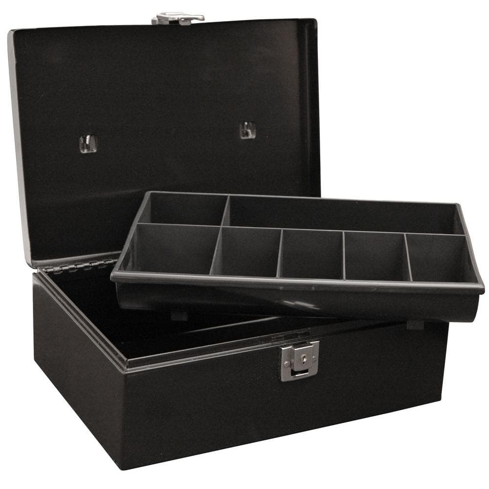 Master Lock Locking Cash Box with 7 Compartment Tray 7113D - The Home Depot