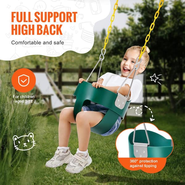 Playground Swing Seat With Safety Harness - Heavy Duty Bucket Swing For ...