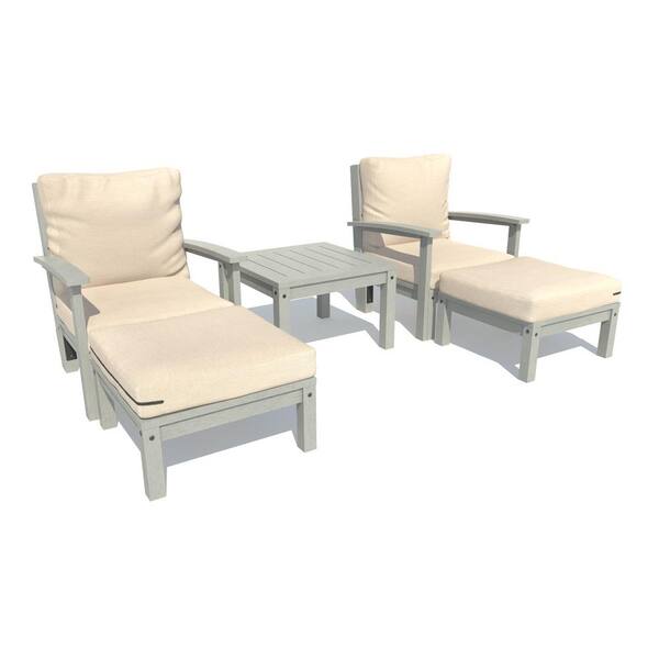 Highwood Bespoke Deep Seating 5-Piece Chaise Set with Side Tableand ...