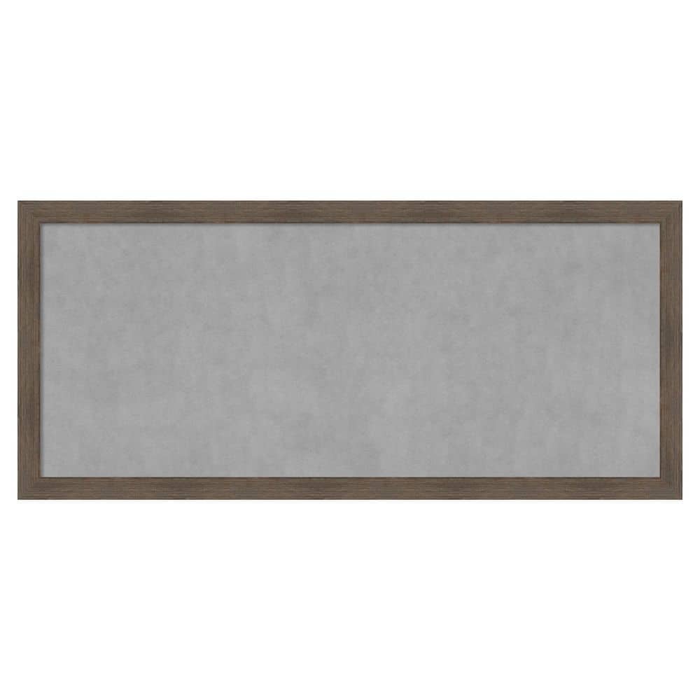 Amanti Art Hardwood Mocha Narrow 51 in. x 23 in. Wood Framed Magnetic ...