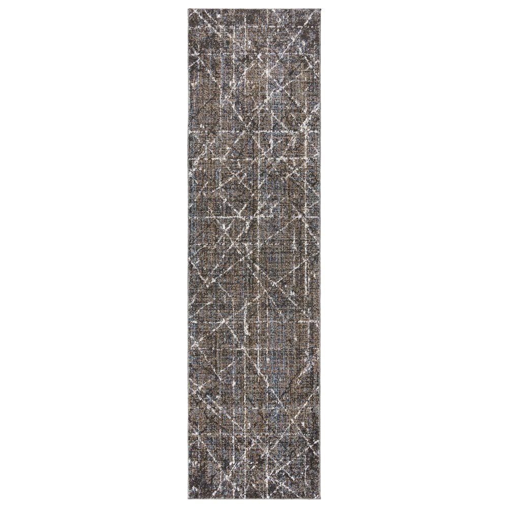 Gertmenian Apollo Bryce Charcoal 2 ft. x 8 ft. Abstract Indoor Runner ...