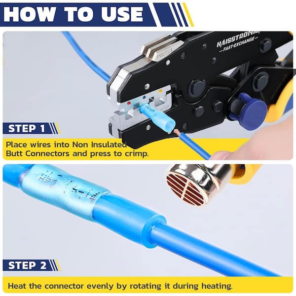 680PCS Heat Shrink Butt Connectors, Sopoby Marine Grade Electrical Wire ...