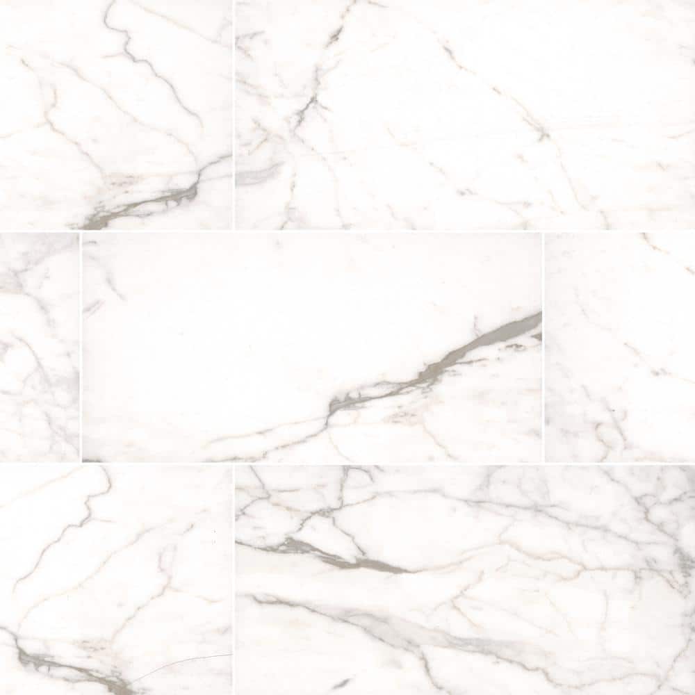 MSI Simon Vein 12 in. x 24 in. Matte Ceramic Marble Look Wall Tile (640 ...