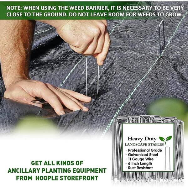 3FT x 100FT Heavy Duty Woven Polypropylene Weed Barrier Fabric 300 Sq ...